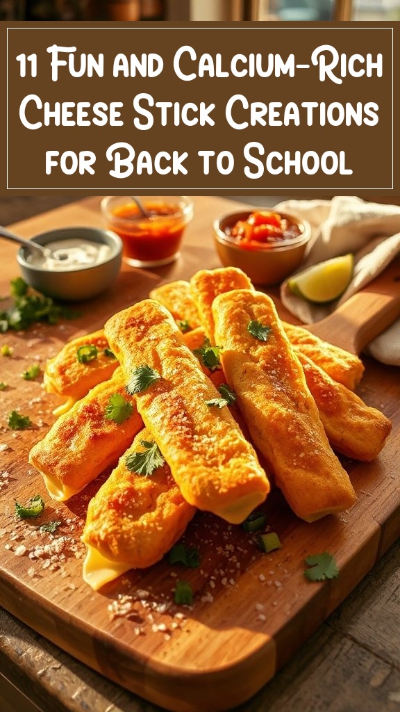 11 Fun and Calcium-Rich Cheese Stick Creations for Back to School