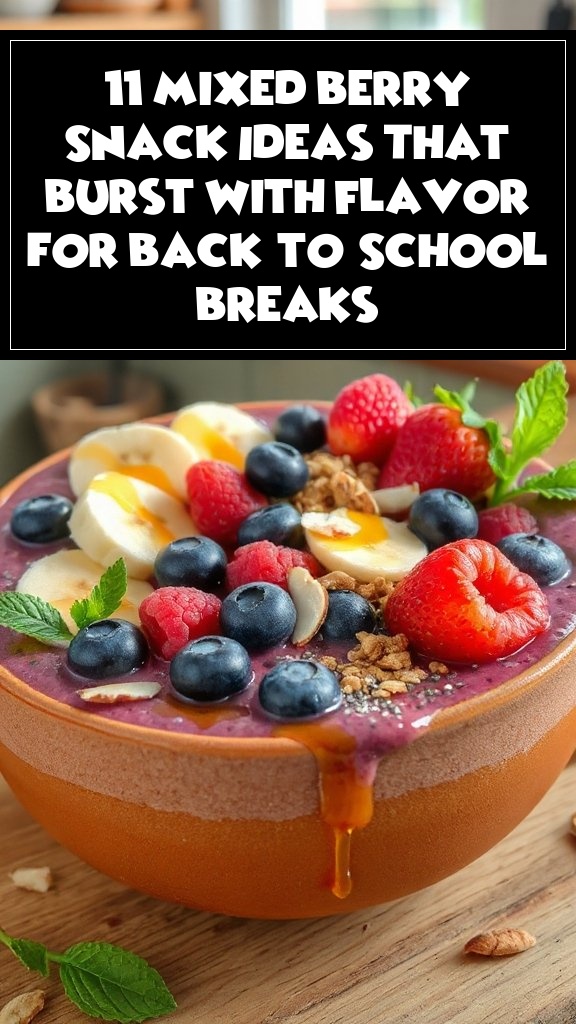 11 Mixed Berry Snack Ideas That Burst with Flavor for Back-to-School Breaks